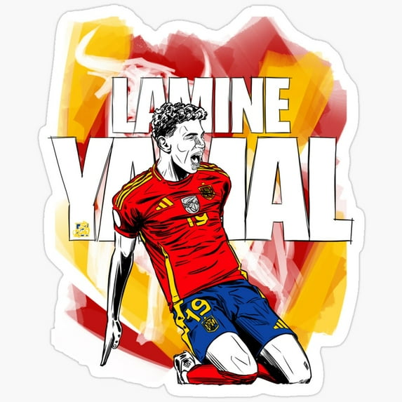 Lamine Yamal - Spain Sticker Phone Decal Water Bottle Stickers Car ...