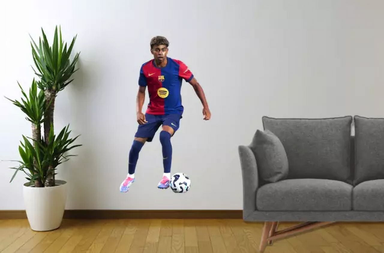 Lamine Yamal Wall Sticker, Vinyl Decal, Soccer Decor Reusable Phone ...