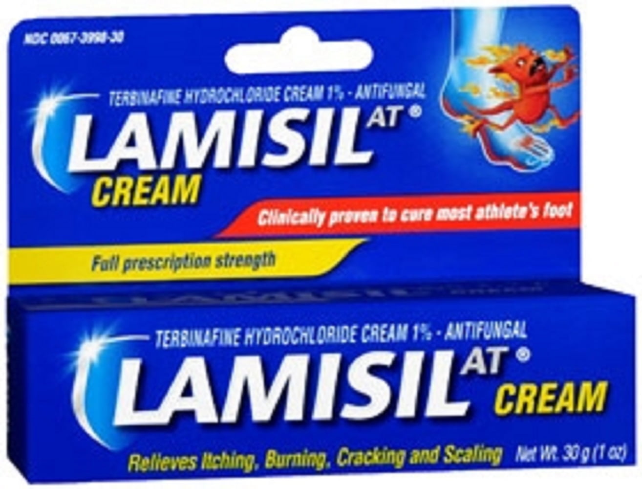 Lamisil Antifungal Cream, 1% Strength, 30 Gram Tube, Relief for Athlete ...