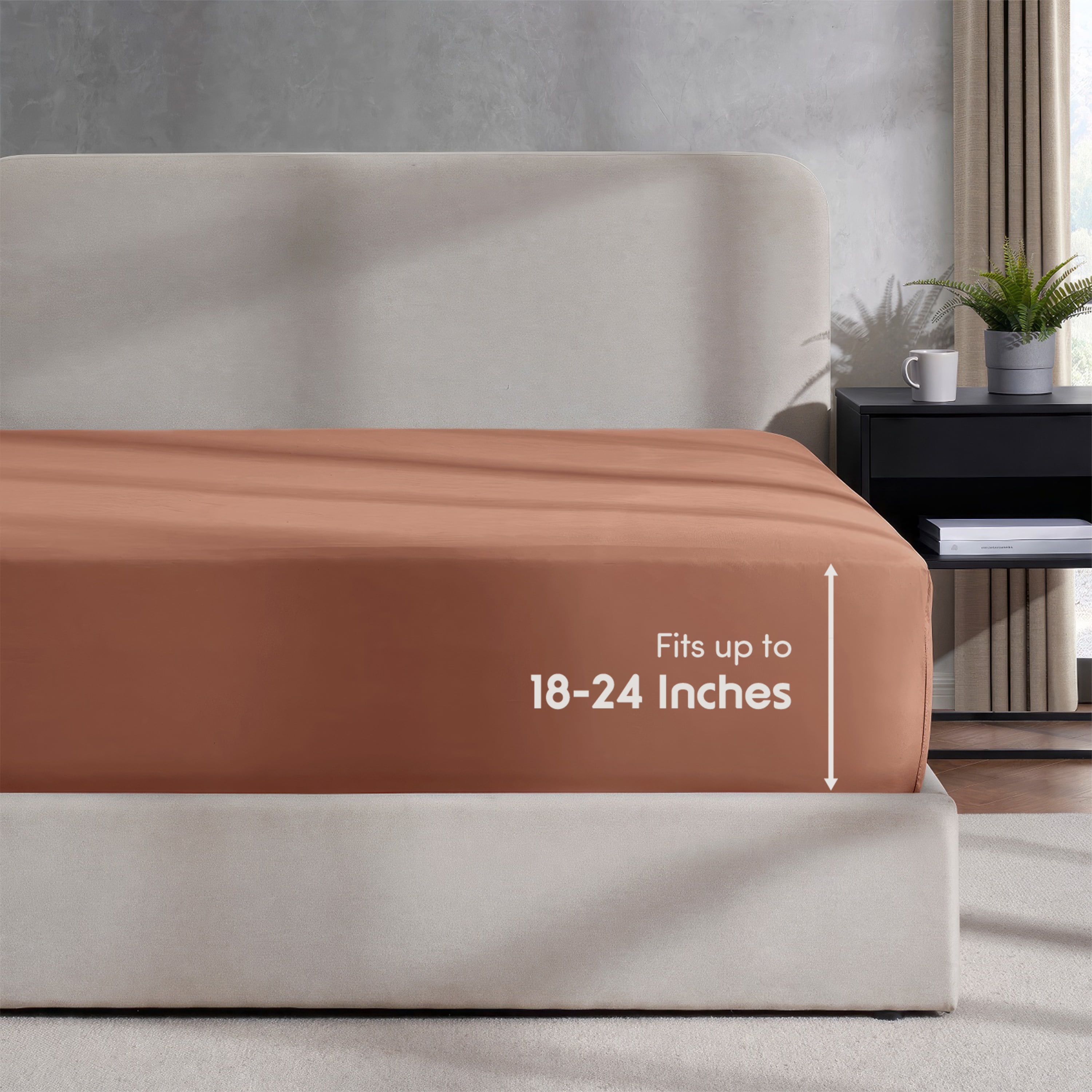 LammaLoe Deep Pocket Fitted Sheet - Soft Microfiber - King Size ...