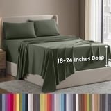 LammaLoe Extra Deep Pocket Queen Sheets Set, 4 Piece, Fits 18"-24 ...