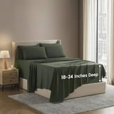 LammaLoe Extra Deep Pocket Queen Sheets set, Fits 18"-24" Mattress, 6 ...