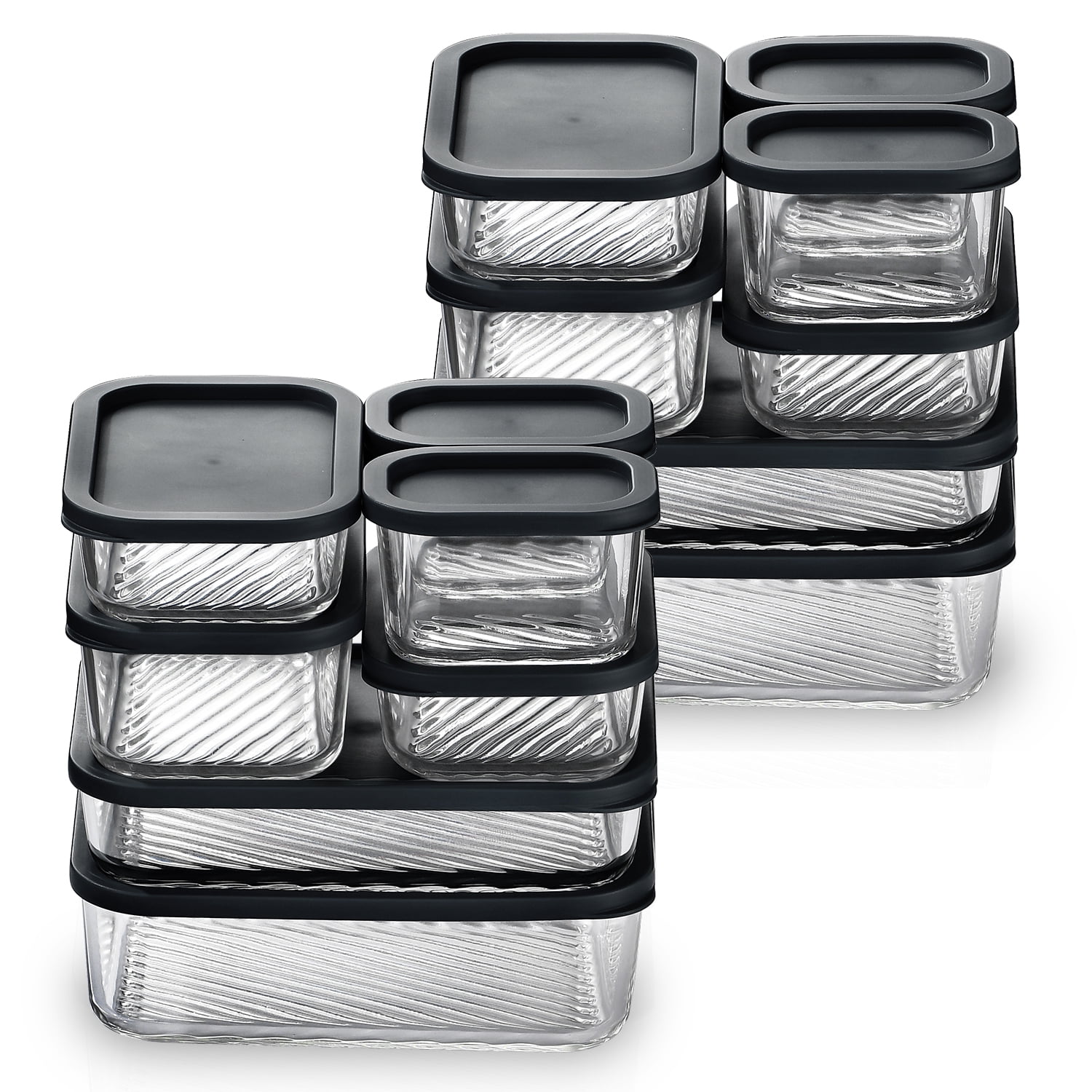 Lamma Loe Glass Storage Containers with Lids, 14 Piece Meal Prep ...