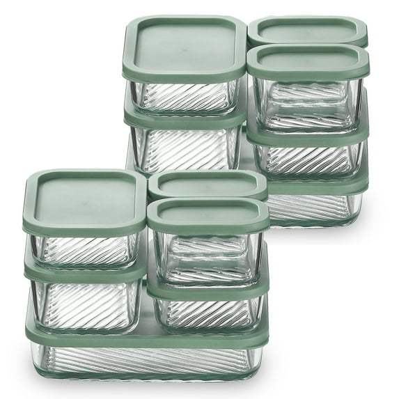 LammaLoe Glass Food Storage Containers with Lids, 24 Piece Airtight ...