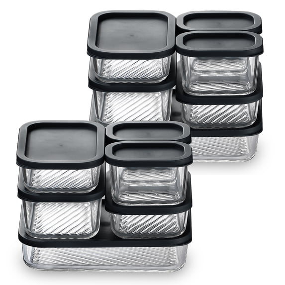 LammaLoe Glass Food Storage Containers with Lids, 24 Piece Airtight ...