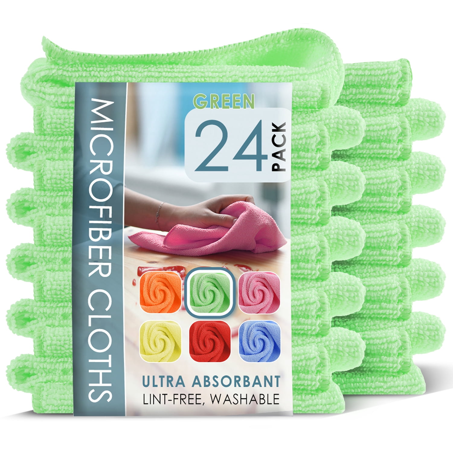 LammaLoe Microfiber Cleaning Cloths, Super Absorbent Cleaning Rags ...