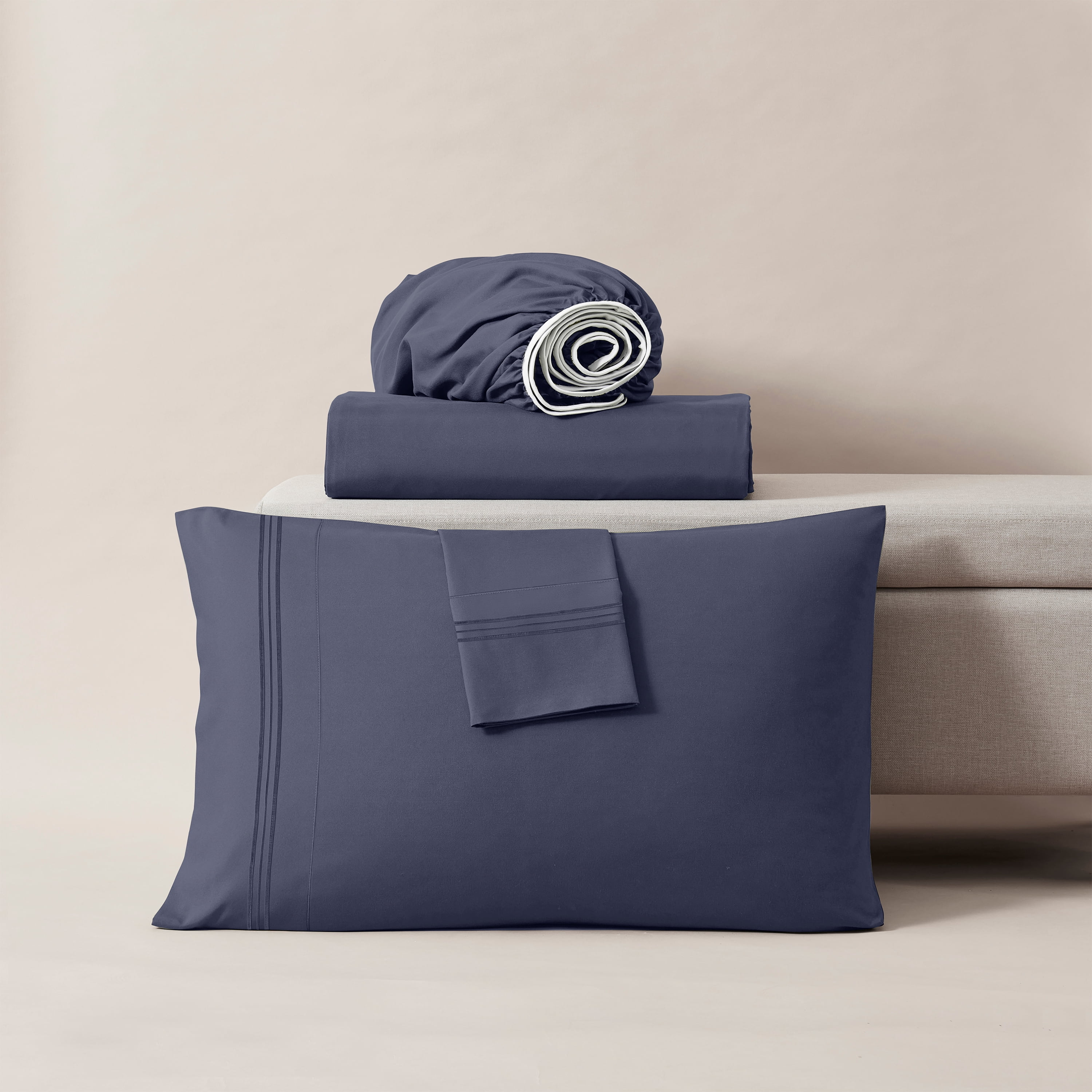 Lammaloe Full Size Sheet Sets, 1800 Series Deep Pocket 4 Piece, Luxury ...