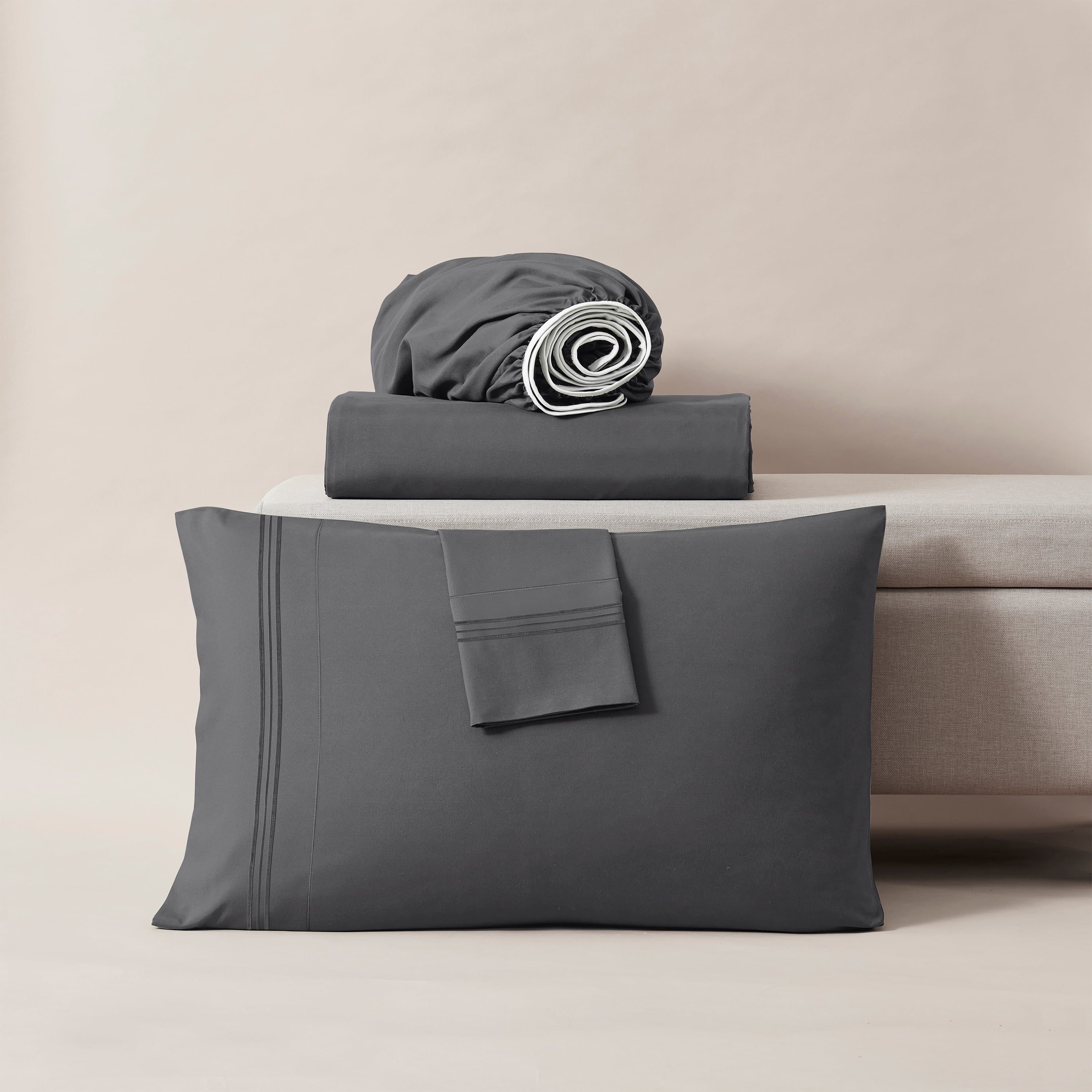 Lammaloe Full XL Size Sheet Sets, 1800 Series Deep Pocket 4 Piece ...