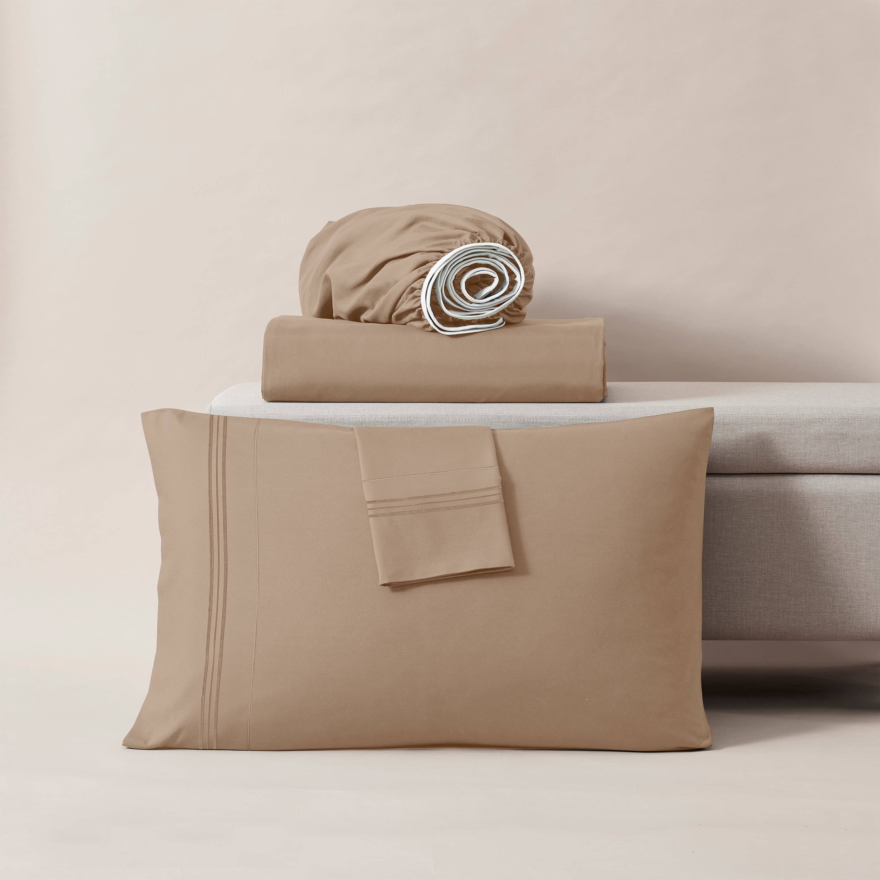 Lammaloe Split King Sheet Sets, 1800 Series Deep Pocket 5 Piece, Luxury ...