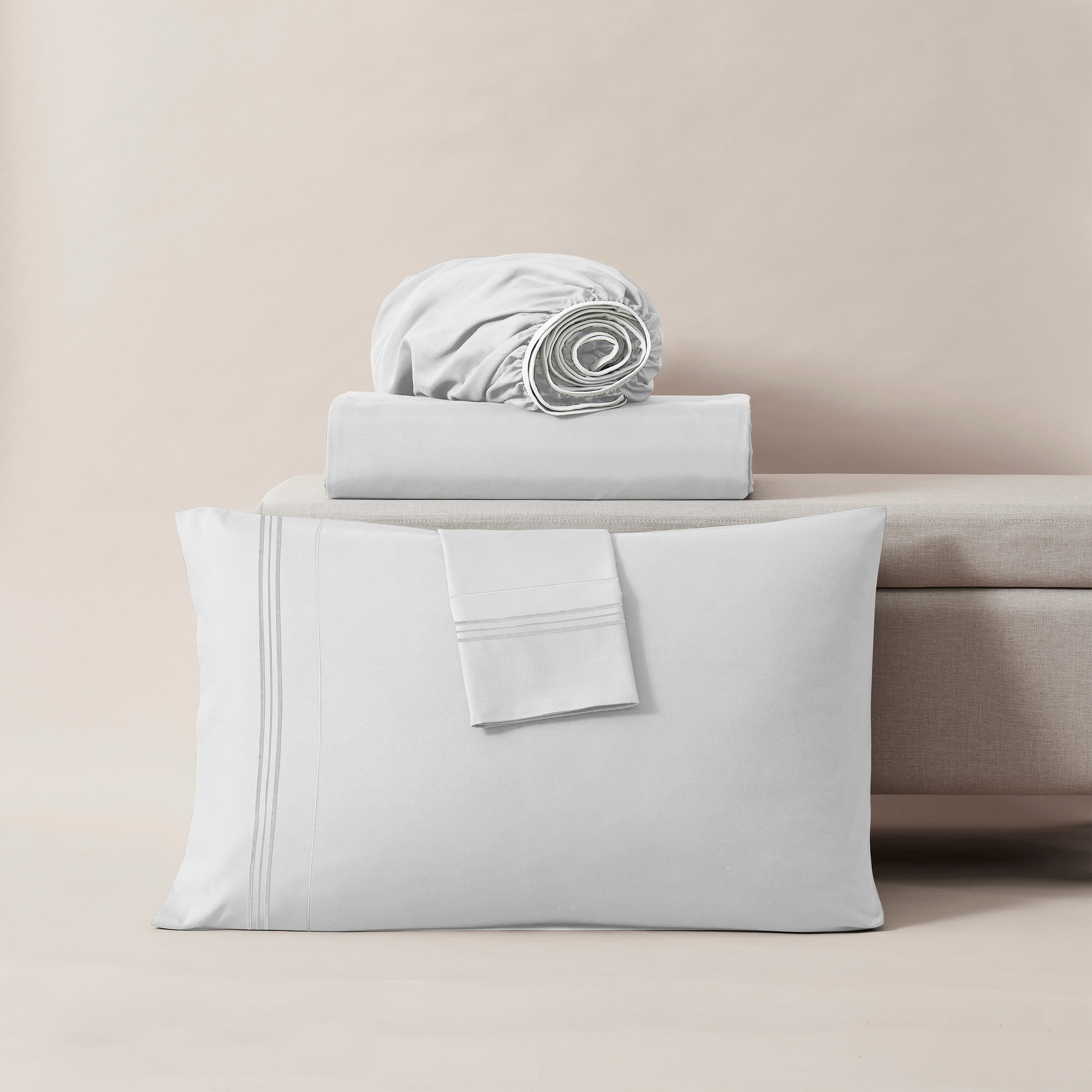 Lammaloe Split King Sheet Sets, 1800 Series Deep Pocket 5 Piece, Luxury Soft Microfiber Bed ...