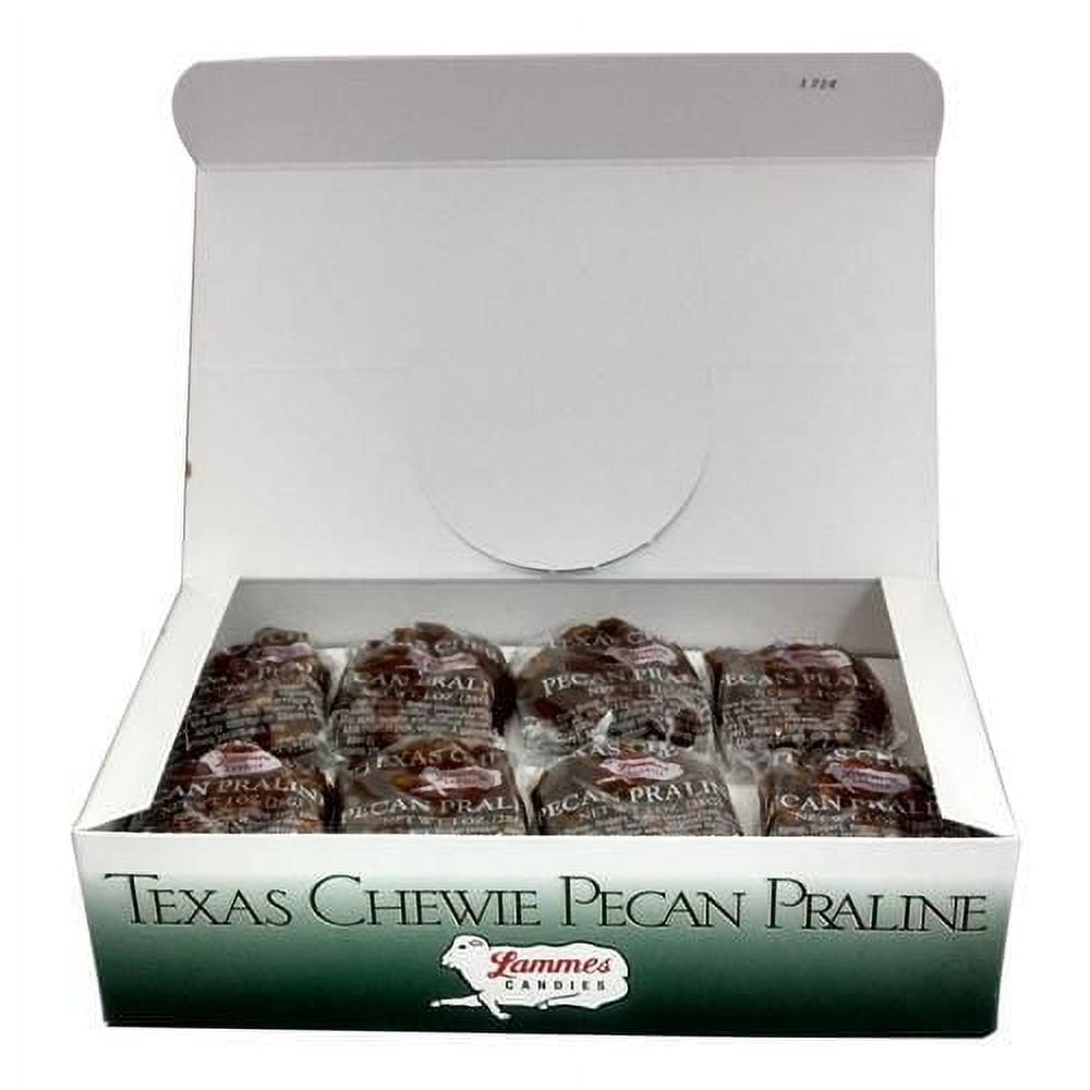 Lammes Texas Chewie Pecan Praline Candy 24 Piece Box - Enjoy Texas ...