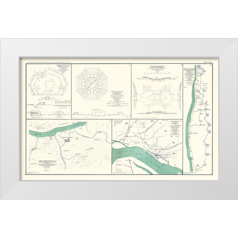 Lamont 18x13 White Modern Wood Framed Museum Art Print Titled - Major ...