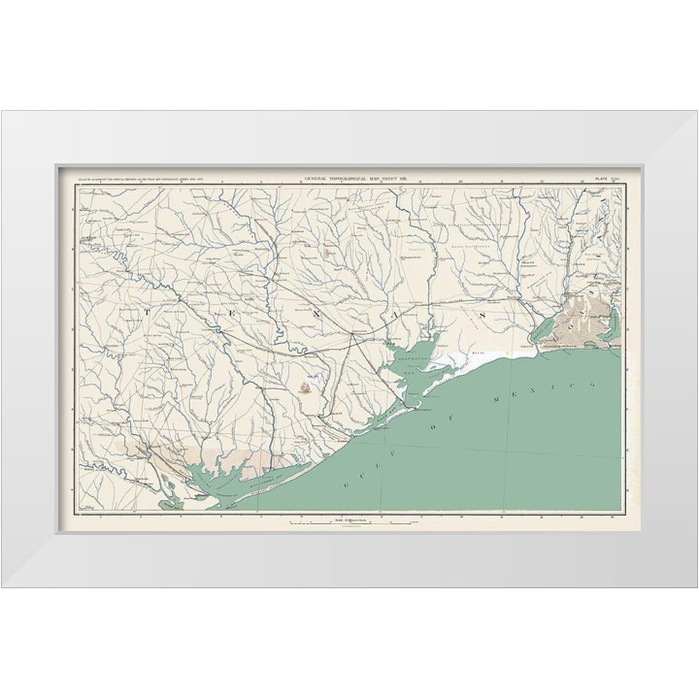Lamont 32x22 White Modern Wood Framed Museum Art Print Titled - East ...