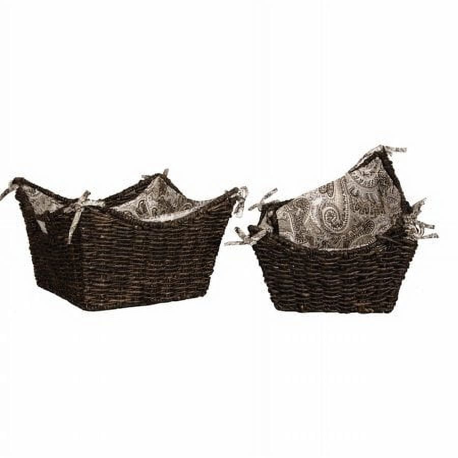 Lamont Home Brookwood Maize 3-Piece Scoop Basket Set with Removable ...