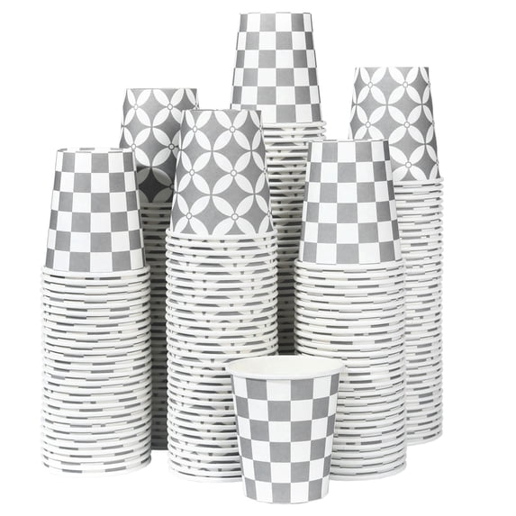Lamosi Disposable Paper Cups Gray 5 oz Small Bathroom Cups for ...
