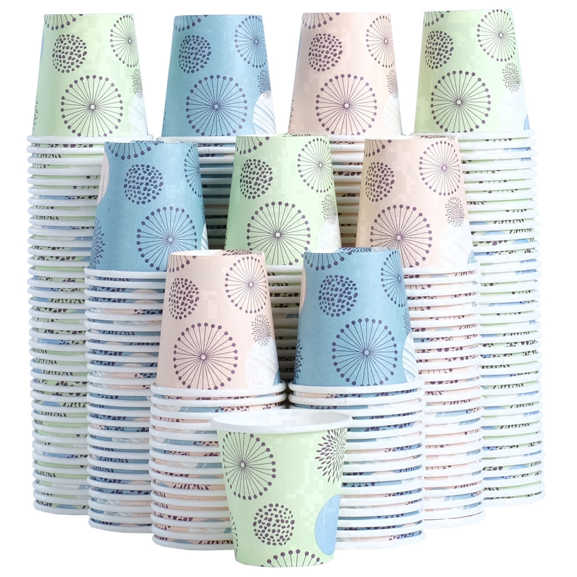 Lamosi Disposable Paper Cups for Hot Cold Drink 3 oz 300 Count ...