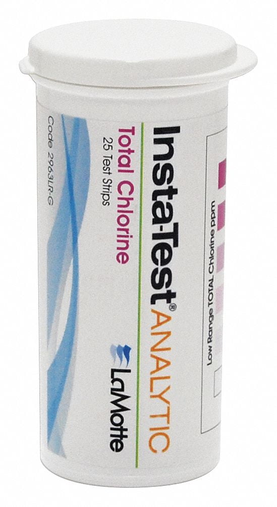 Lamotte Test,3inL,0-10 ppm Total Chlorine,PK25 2963LR-G - Walmart.com
