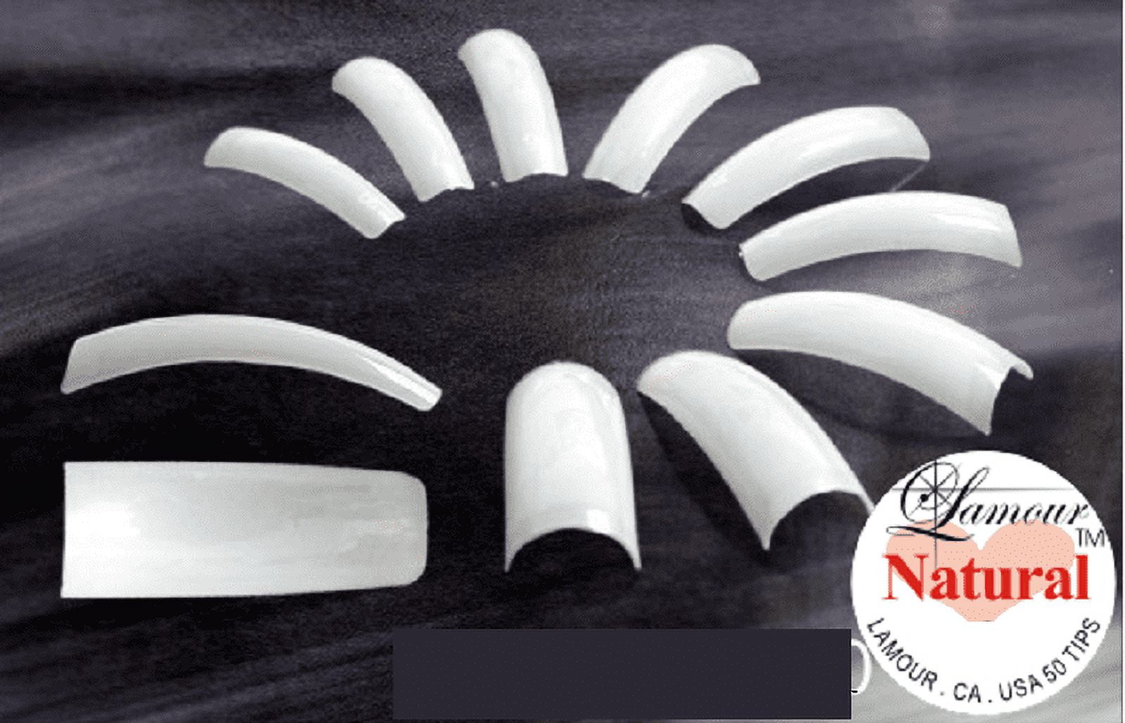 Lamour Nail Tips - NATURAL Tips 50 ct/Pack Size # 3 - Walmart.com