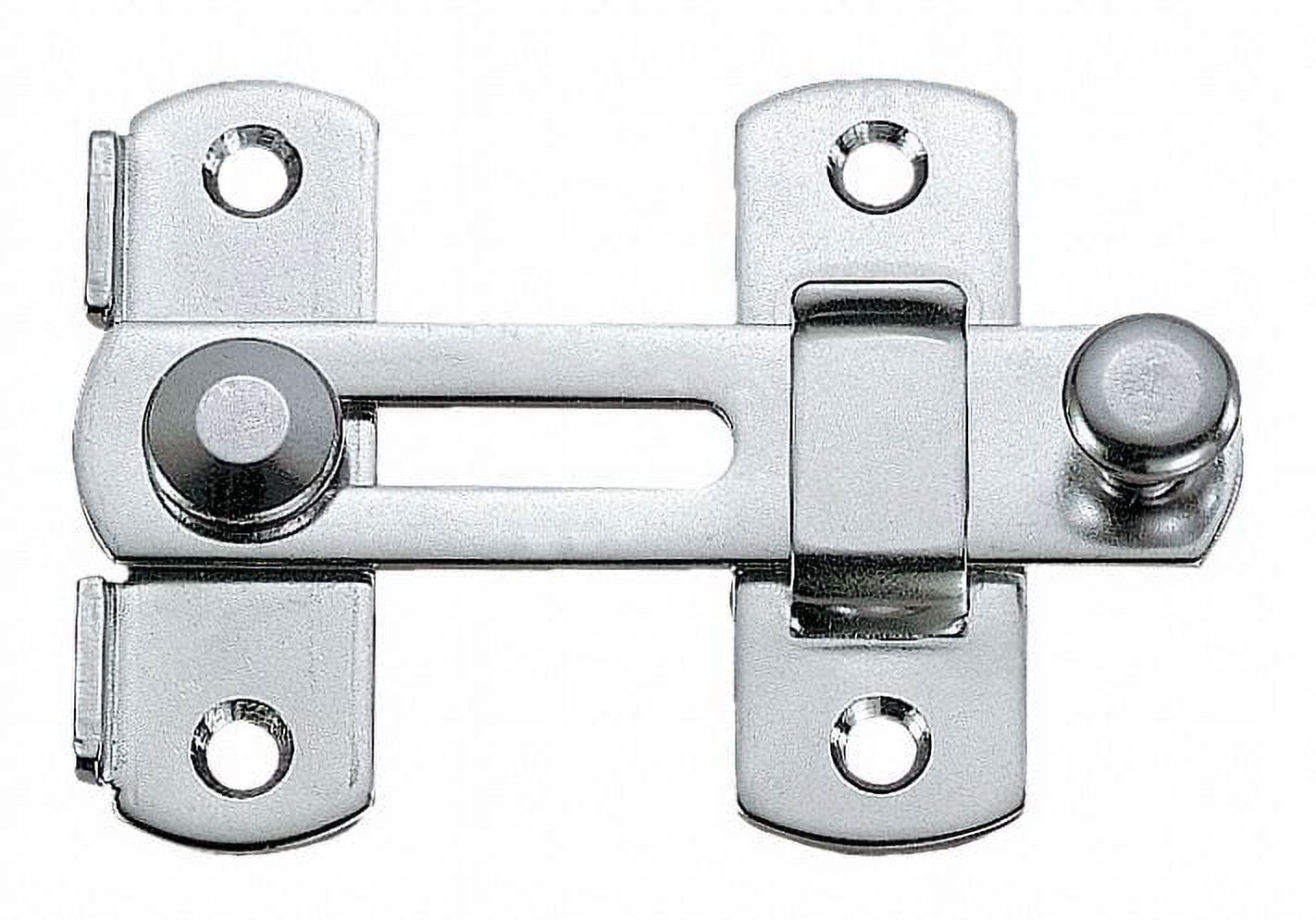 Lamp Bar Latch, Slide Bar, 3/4 In. W, Silver, Steel, 4 Mounting Holes ...