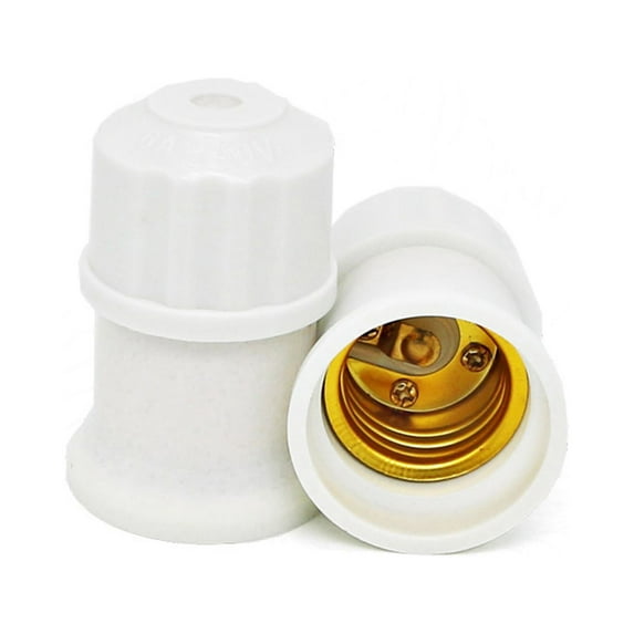 Lamp Bases E27 Screw Light Bulb Holders, 2Pcs Compact Size, Smooth Edge ...