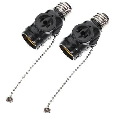 2pcs E26 Lamp Bases Adapter Bakelite Bulb Light Holder Two Outlet Screw ...