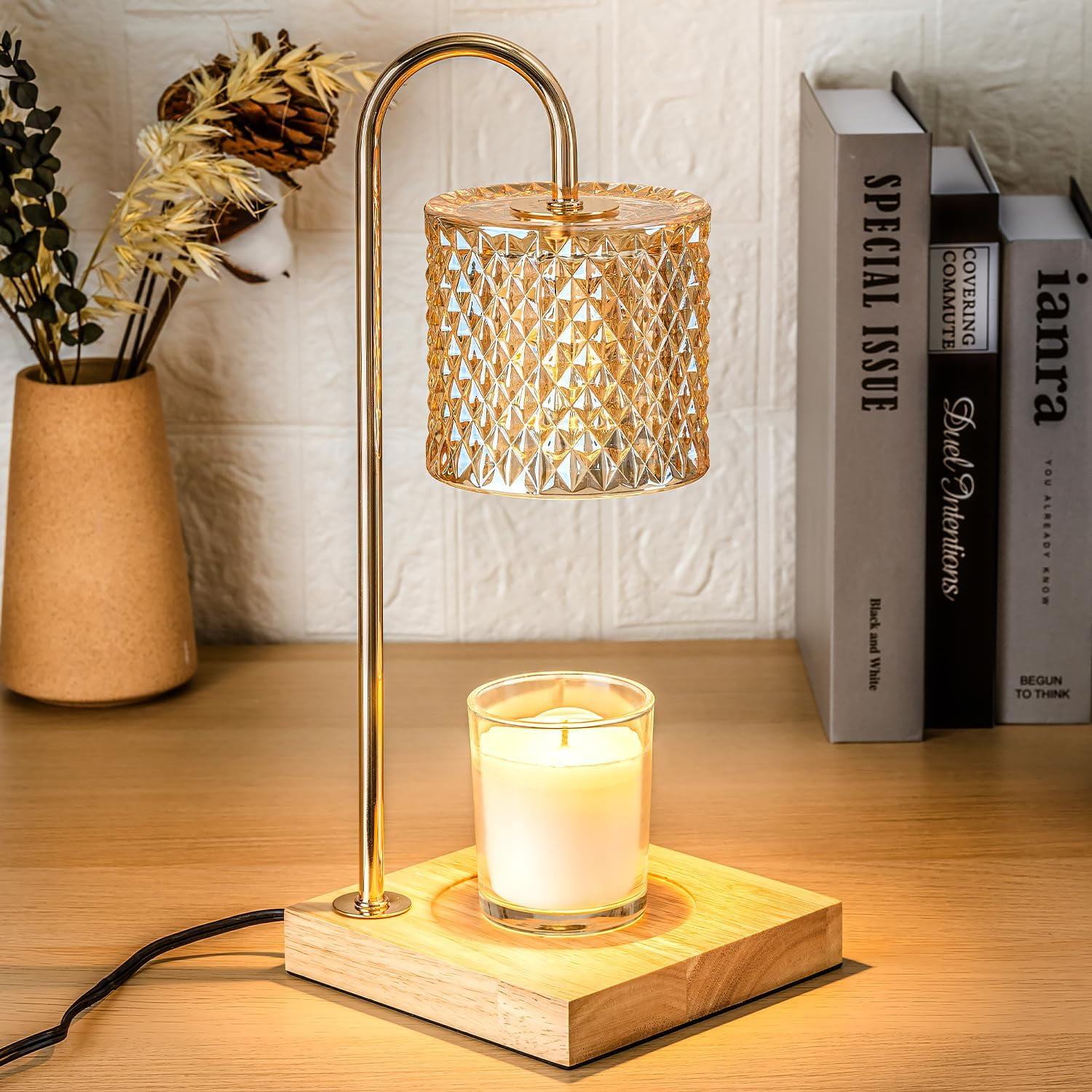 Lamp Candle Warmer with Timer, House Warming Gifts New Home, Candle Wax ...