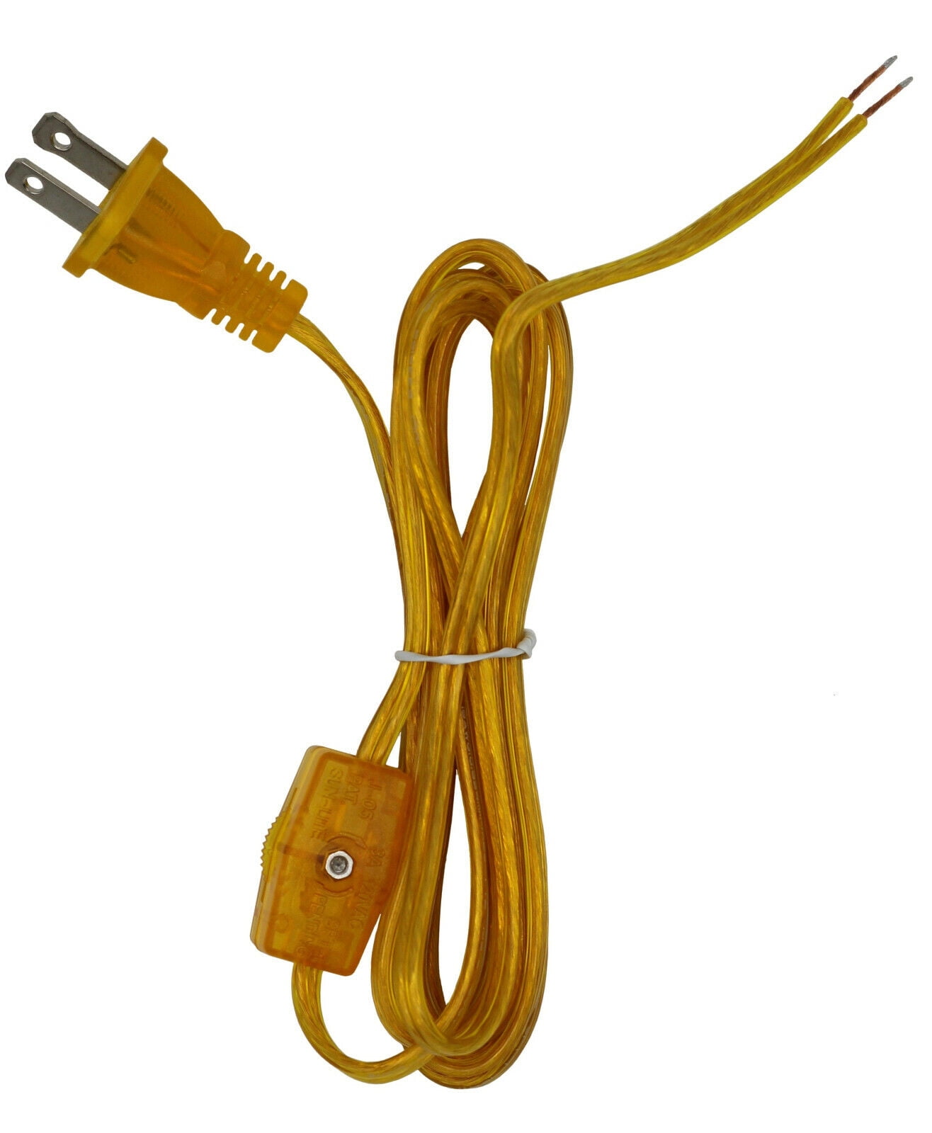 Lamp Cord With Rotary Switch, Polarized Plug, Stripped Ends Ready for ...