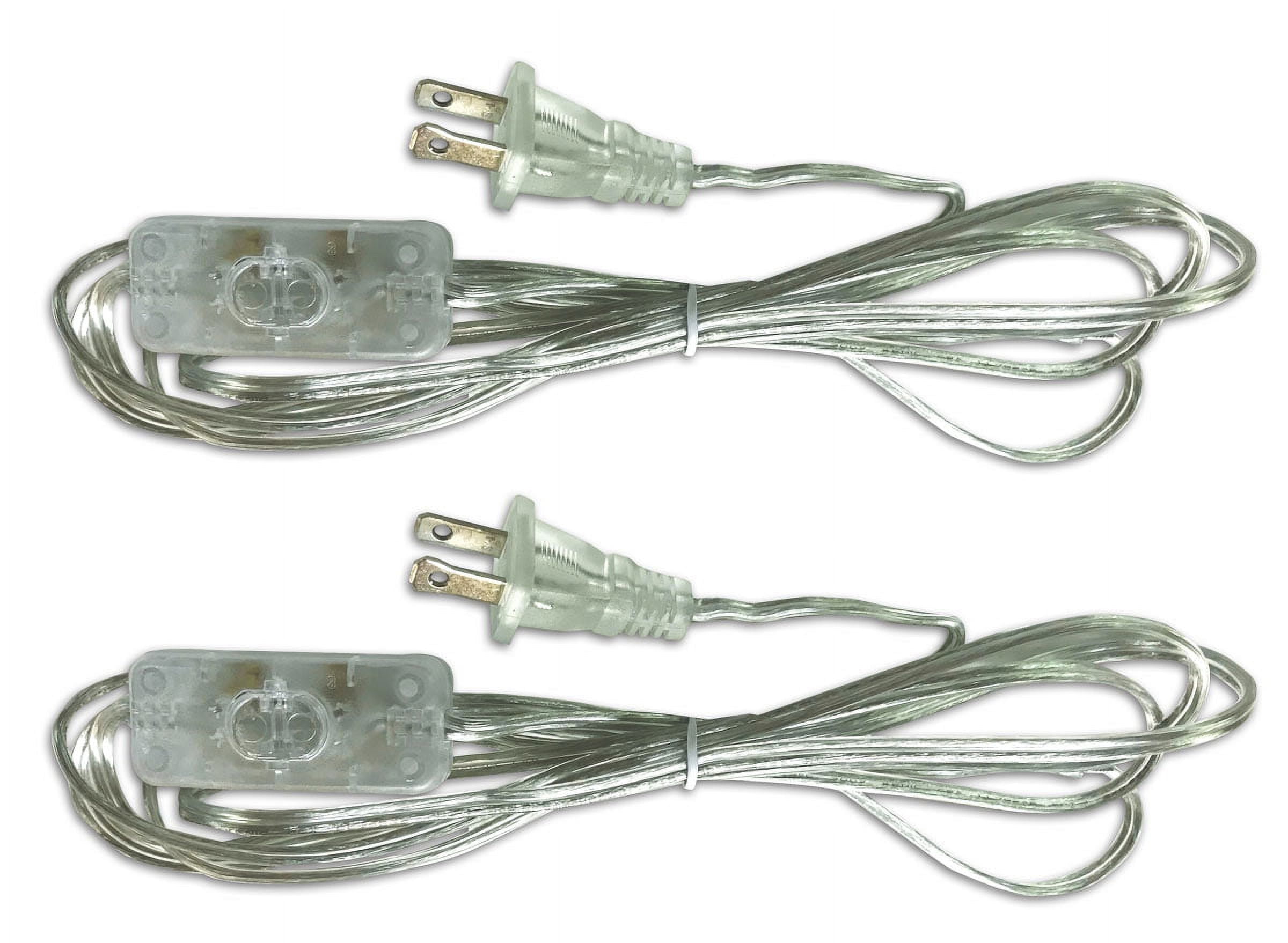 Lamp Cord ed Plug with On/Off Switch, Stripped Ends Ready for Wiring, 8 ...