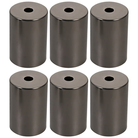 MEIBUTYUP Grey Metal Lamp Finials Decorative Cylinder Round Table Lamp ...