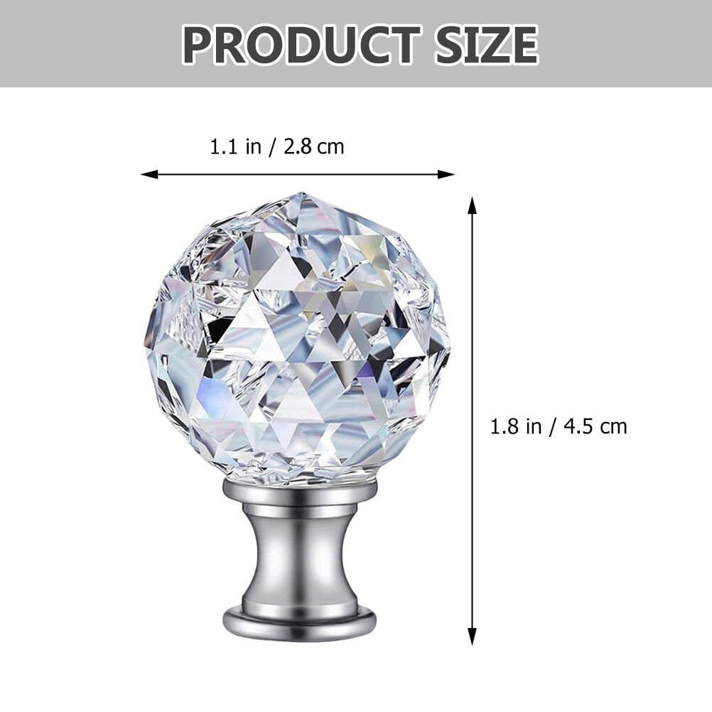 Lamp Finial Crystal Modern Chic Light Knob Lamp Decoration For Lamp ...