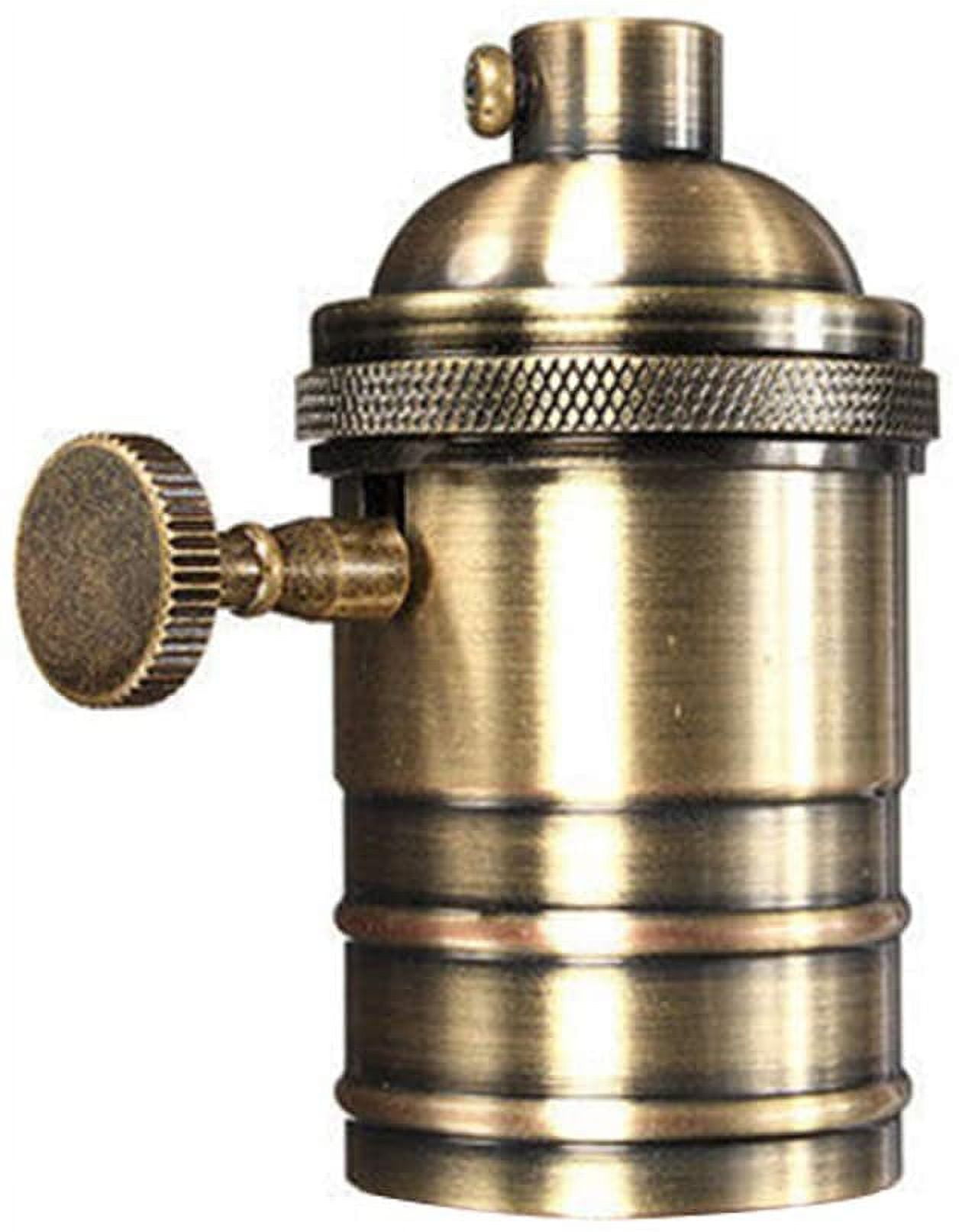 Lamp Holder, Antique Brass, E27 Screw Base, On/Off Switch - Walmart.com