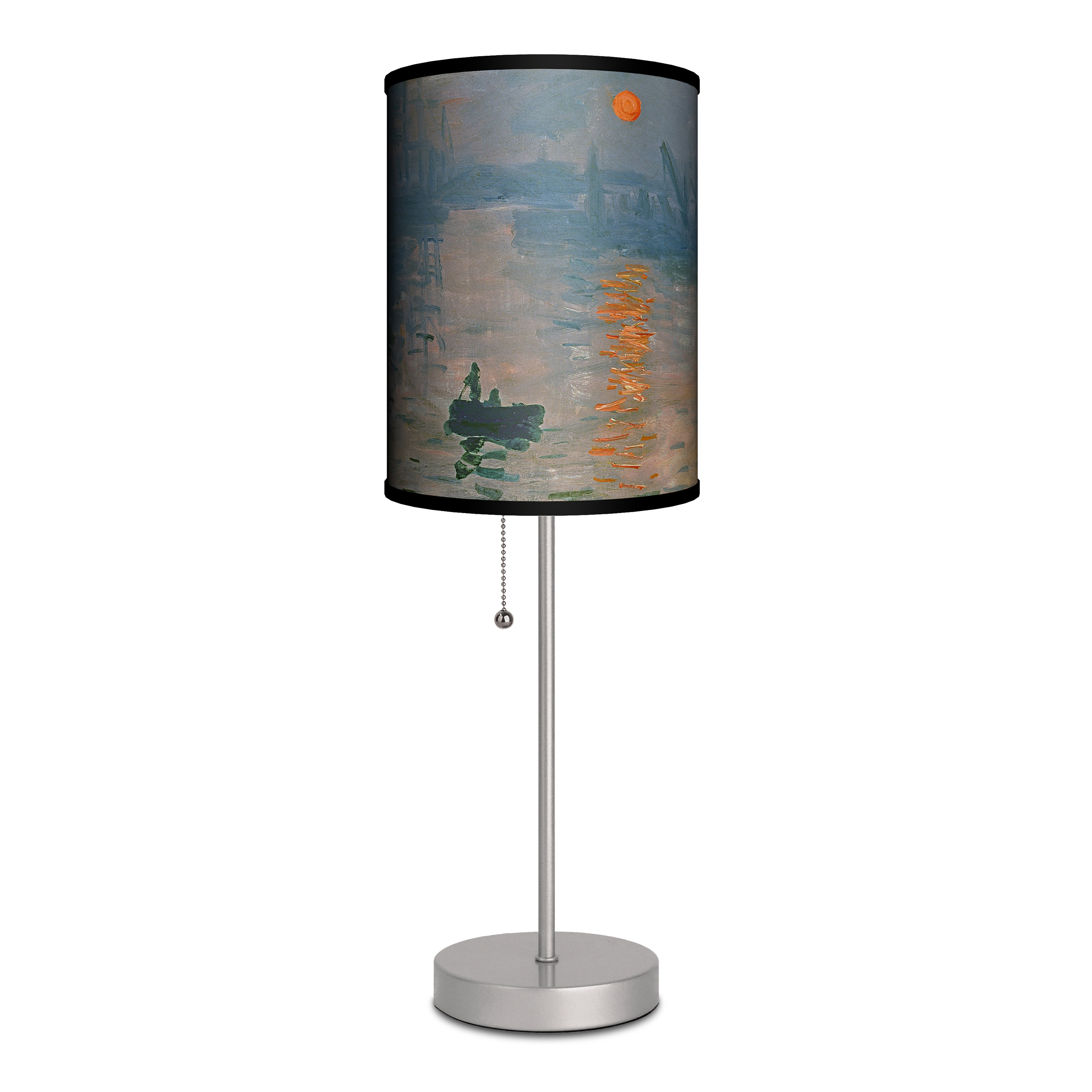 Lamp-In-A-Box Monet, Sea, Vintage Artist Silver Table Lamp for Bedroom ...