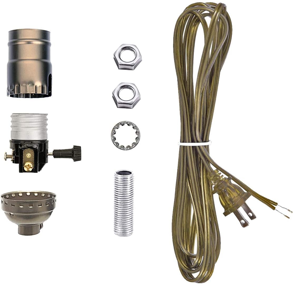 Lamp Light Kit, Repair or Rewiring Table Lamp Kit, 3 Way Socket and 8 ...