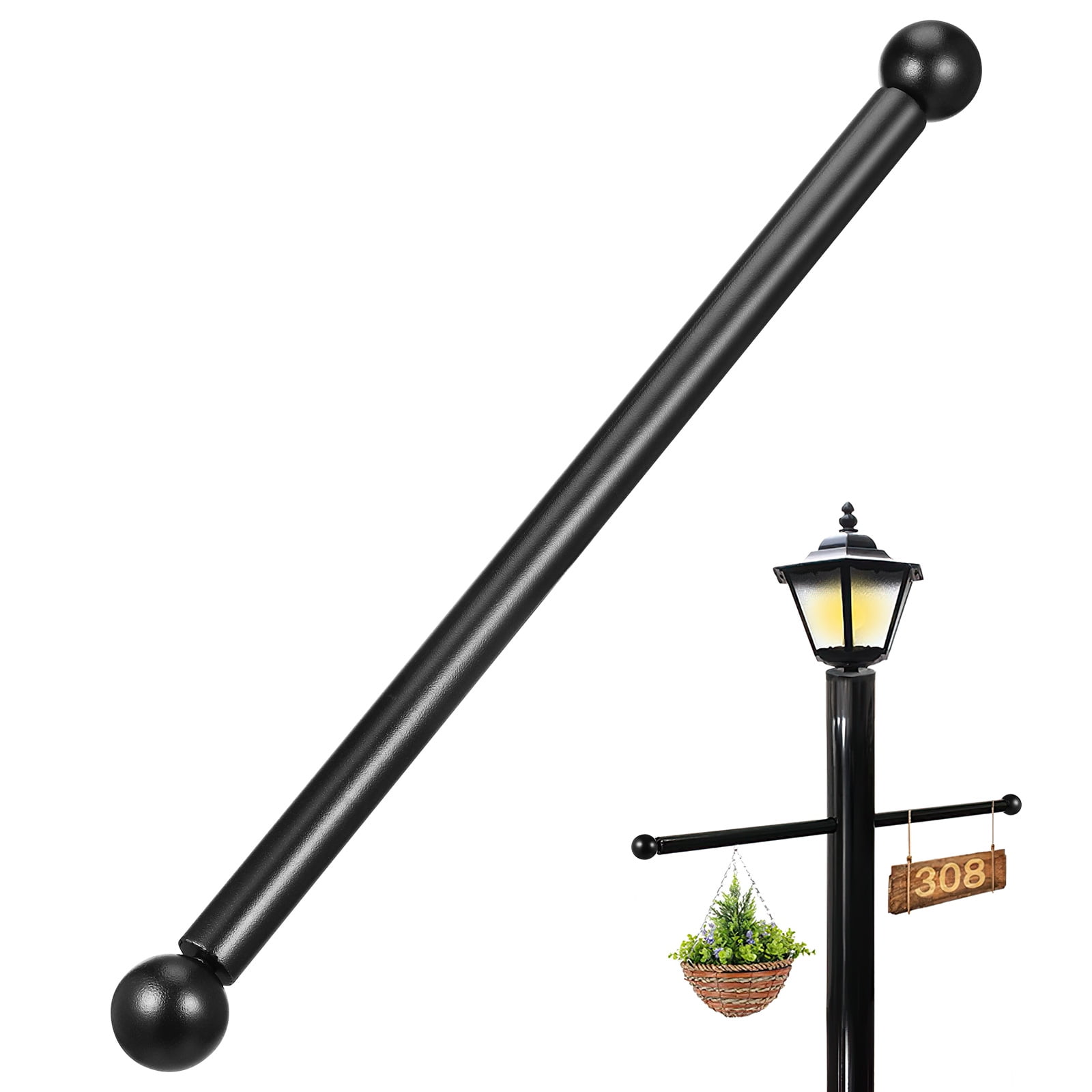 Lamp Post Cross Arm Ladder Frame Crossbar Park Flag Stainless Steel ...