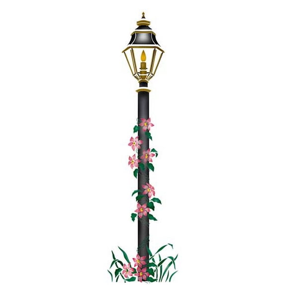 Lamp Post Wall Stencil SKU #2089 by Designer Stencils - Walmart.com