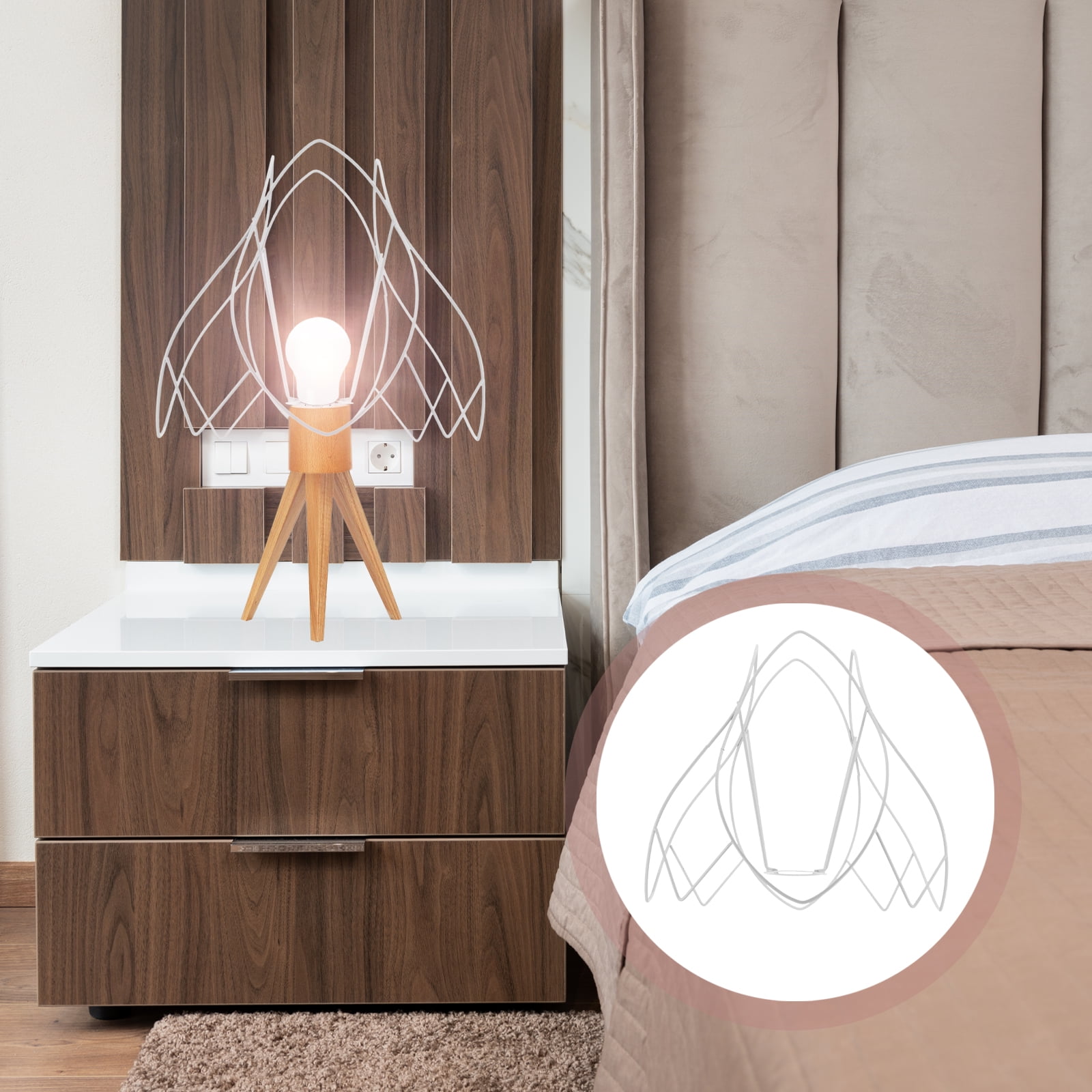 Lamp Shade Frame Metal Lampshade Rack Lamp Shade Frame DIY Lamp Frame ...