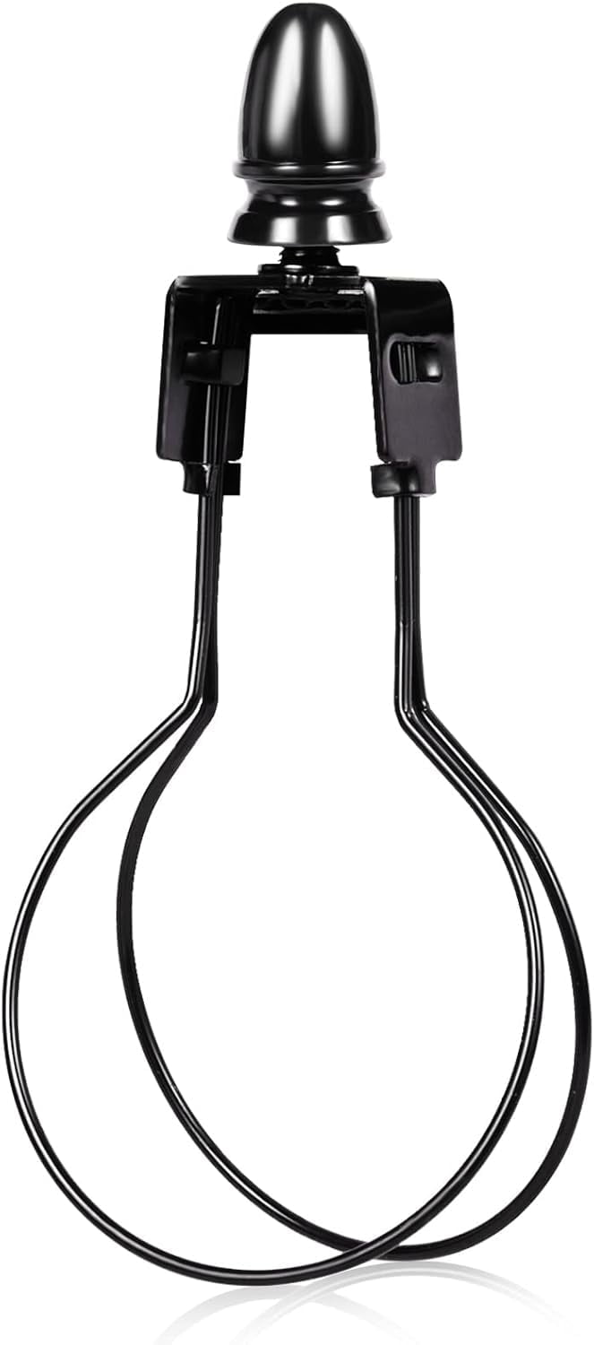 Lamp Shade Harp Holder Adapter kit - Clip on Lampshade Light Bulb With ...