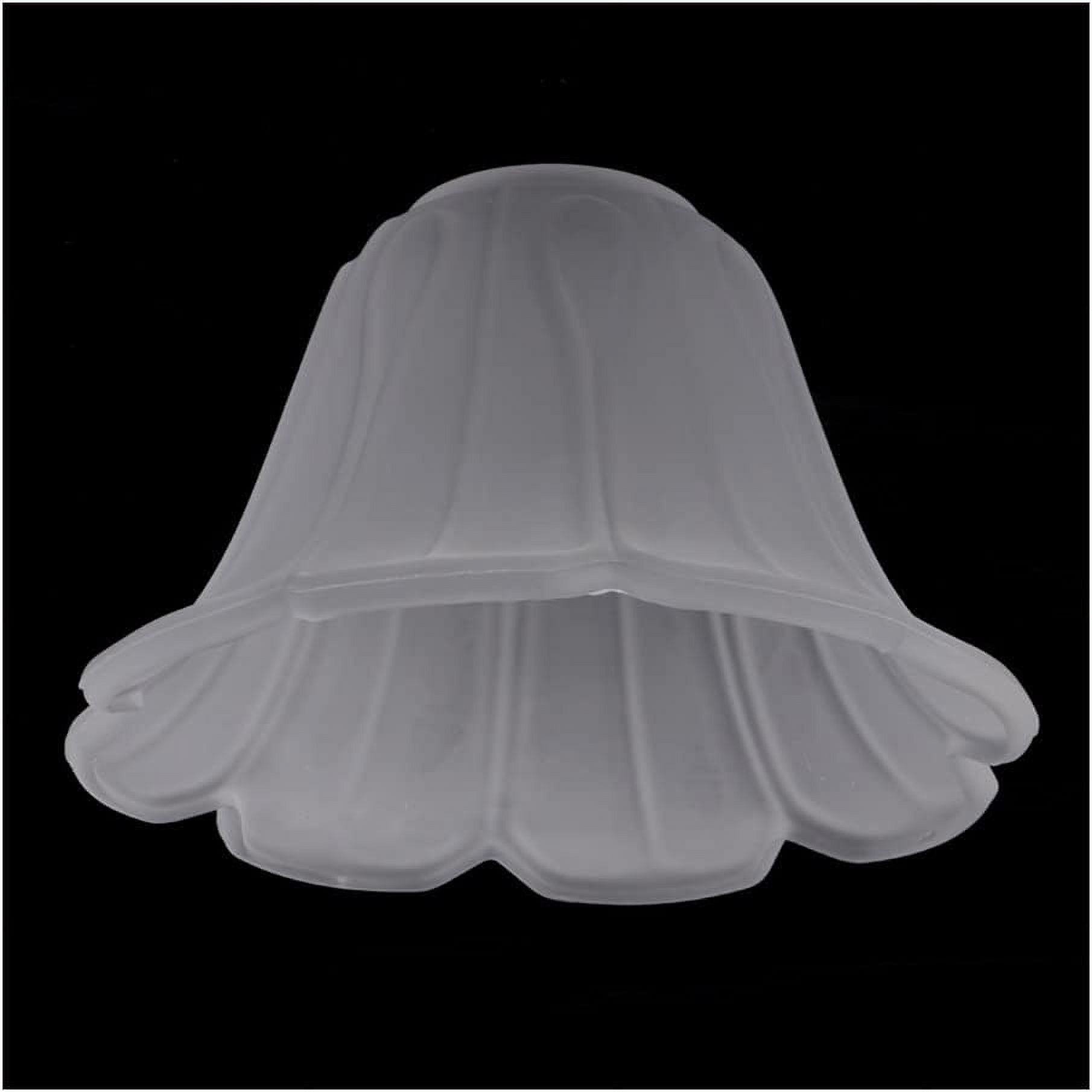 Lamp Shade Light Cover Frosted White Glass Flower Petal Replacement ...
