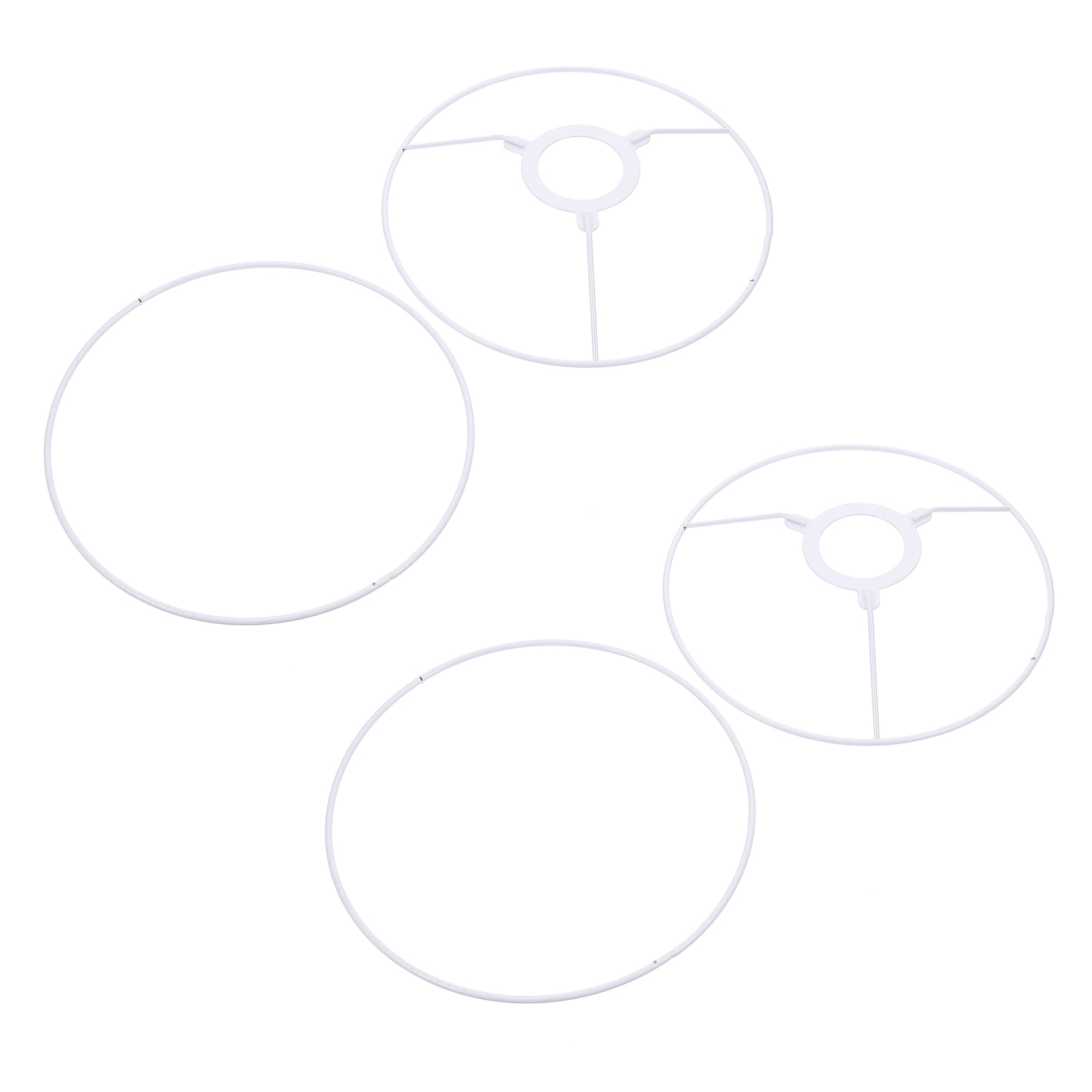 Lamp Shade Ring Frame: 2 Sets DIY Drum Ring White Lamp Shade Holder ...