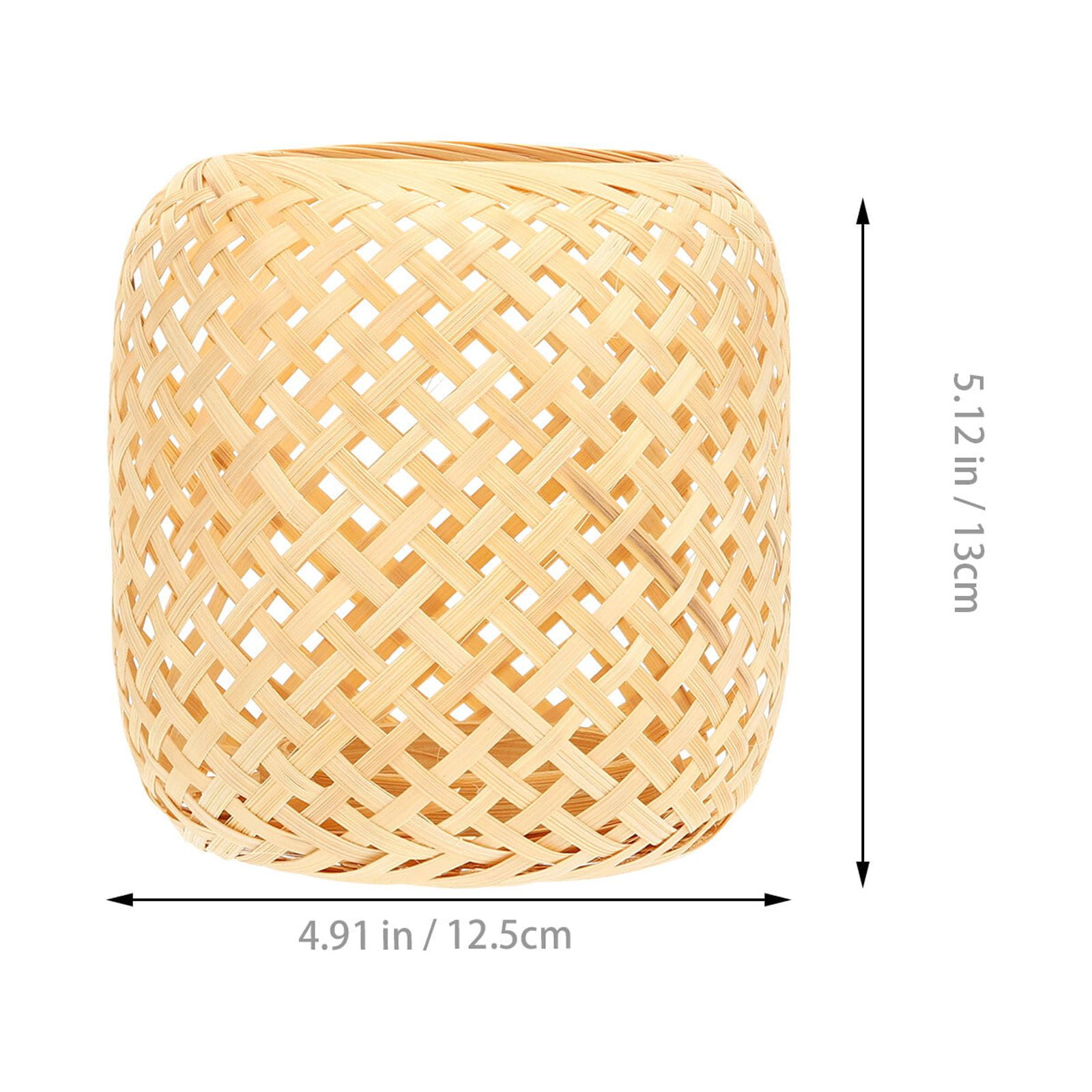 Bamboo Lampshade for Indoor Use Light Yellow Woven Desk Lamp Cover ...