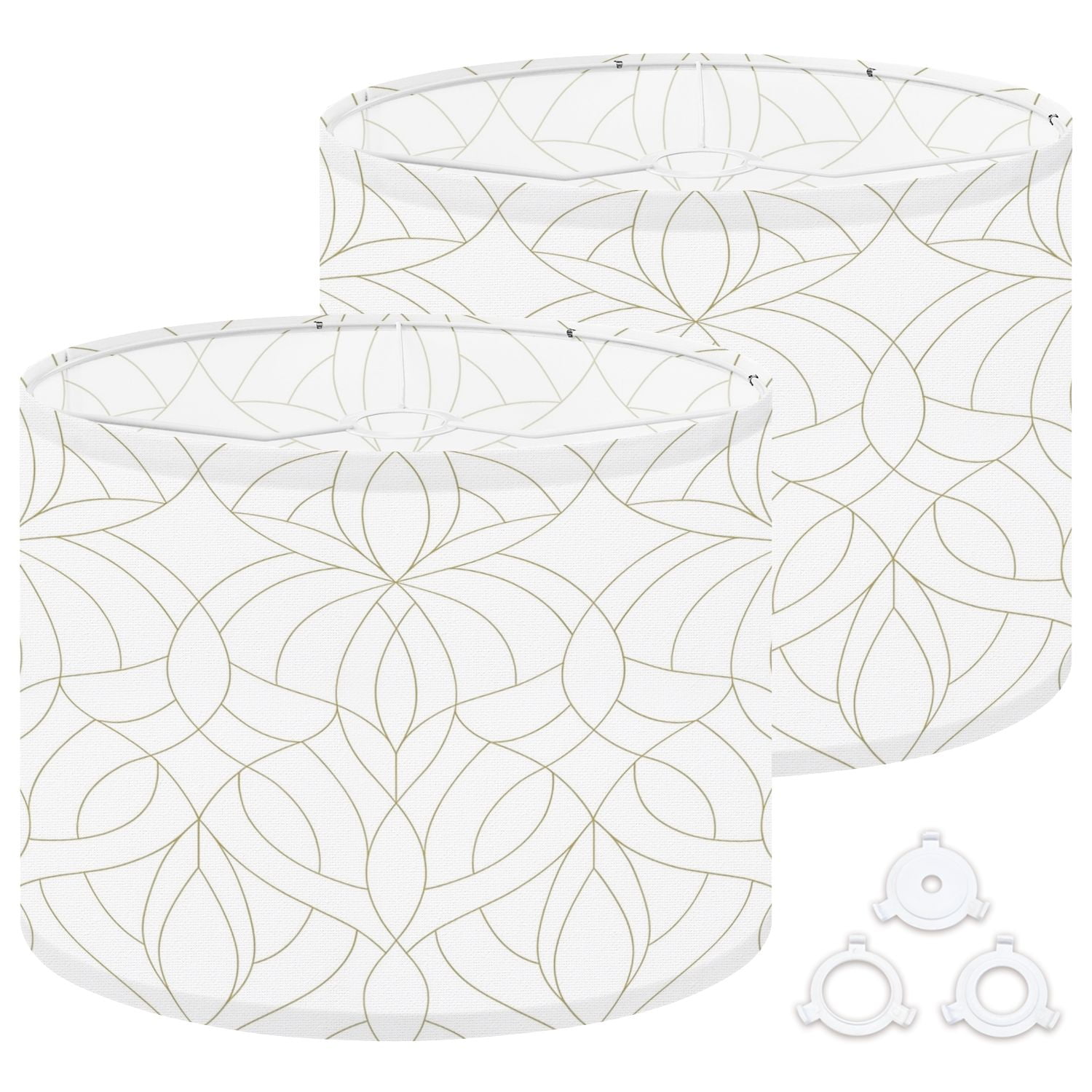 Lamp Shades Set of 2 Easy Assembly Abstract geometric crossing thin ...