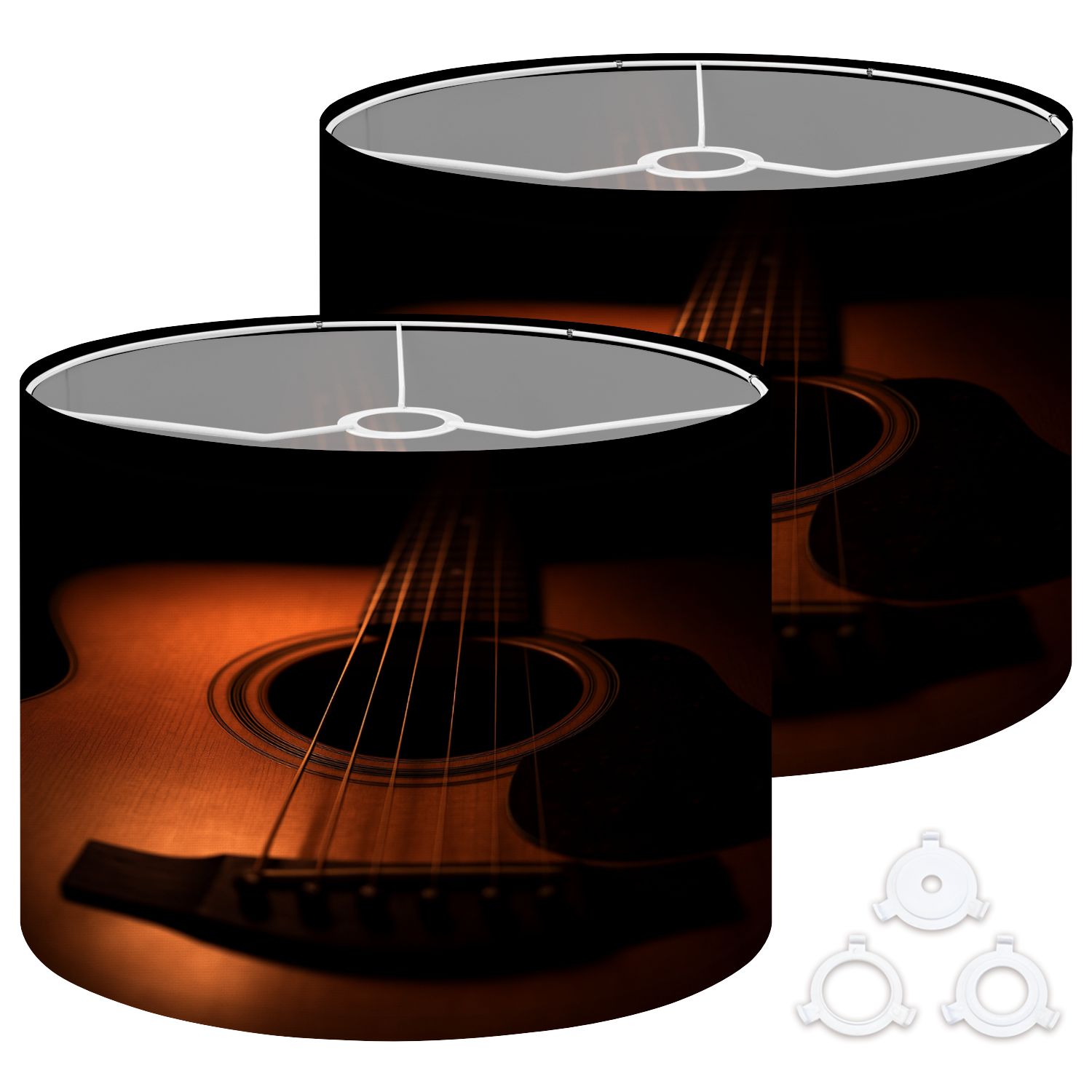 Lamp Shades Set of 2 Easy Assembly Guitar Guitars chords Acoustic ...
