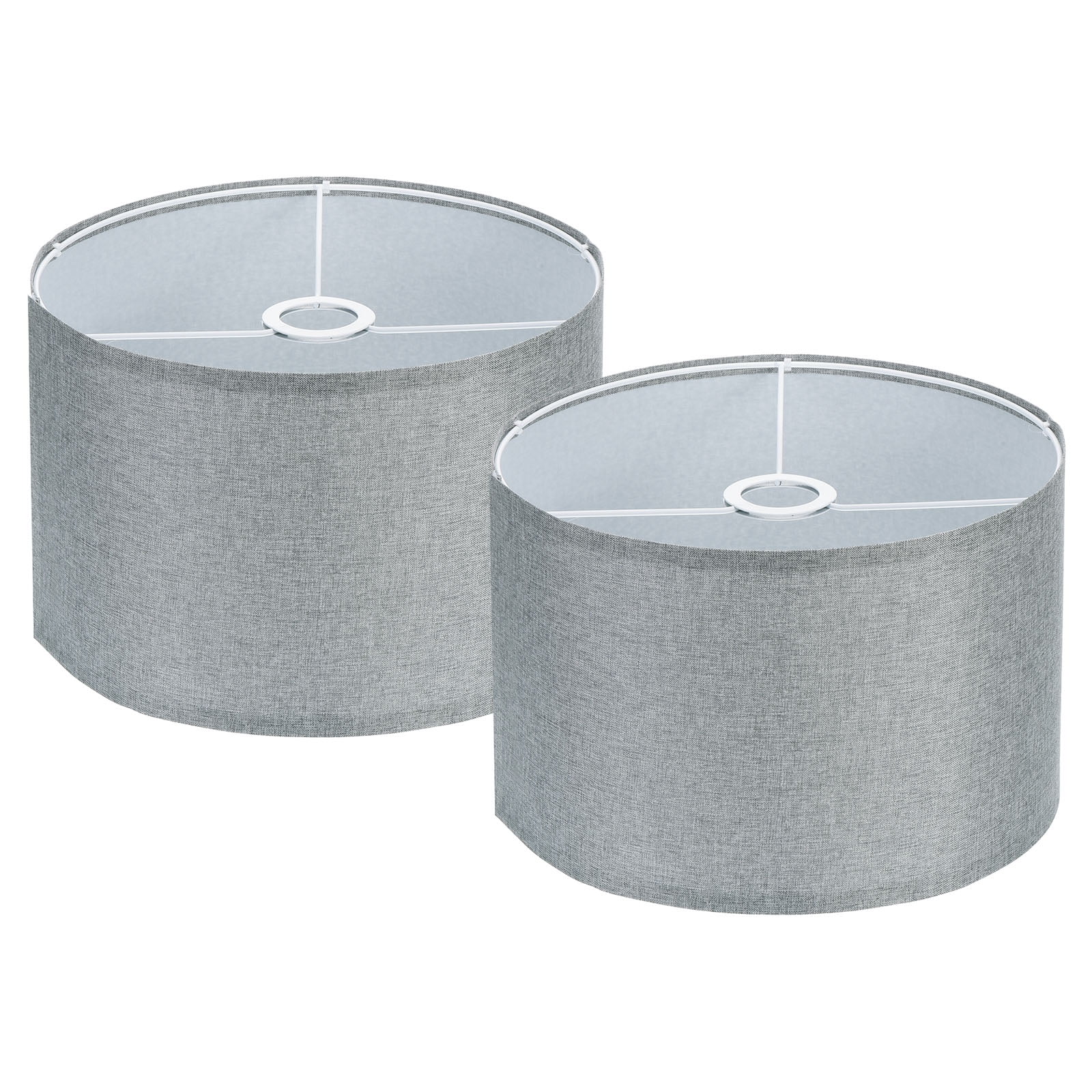 Lamp Shades Set of 2 Drum Lampshade 12"x12"x8" Linen Lamp Shade Easy ...