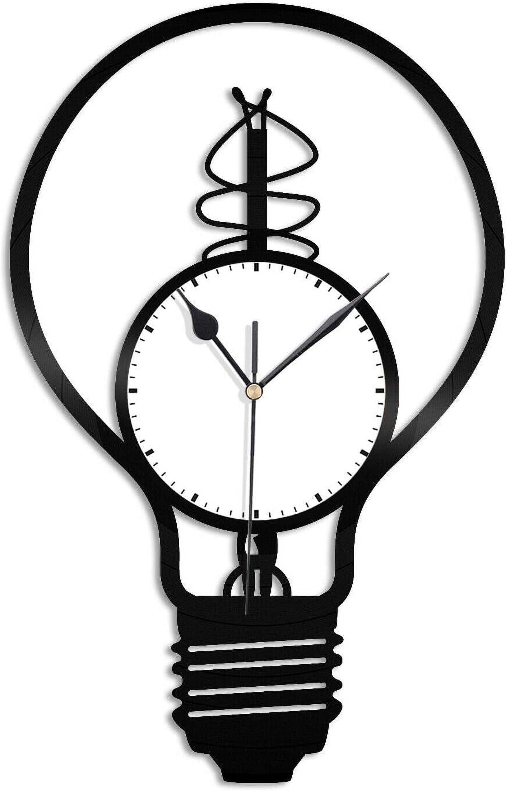 Lamp Vinyl Wall Clock,Vinyl Record Clock Wall Art Unique Room ...