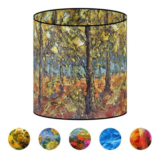 LampPix 10.00" Table Lamp Shade - Dawn Forest View Custom Printed ...