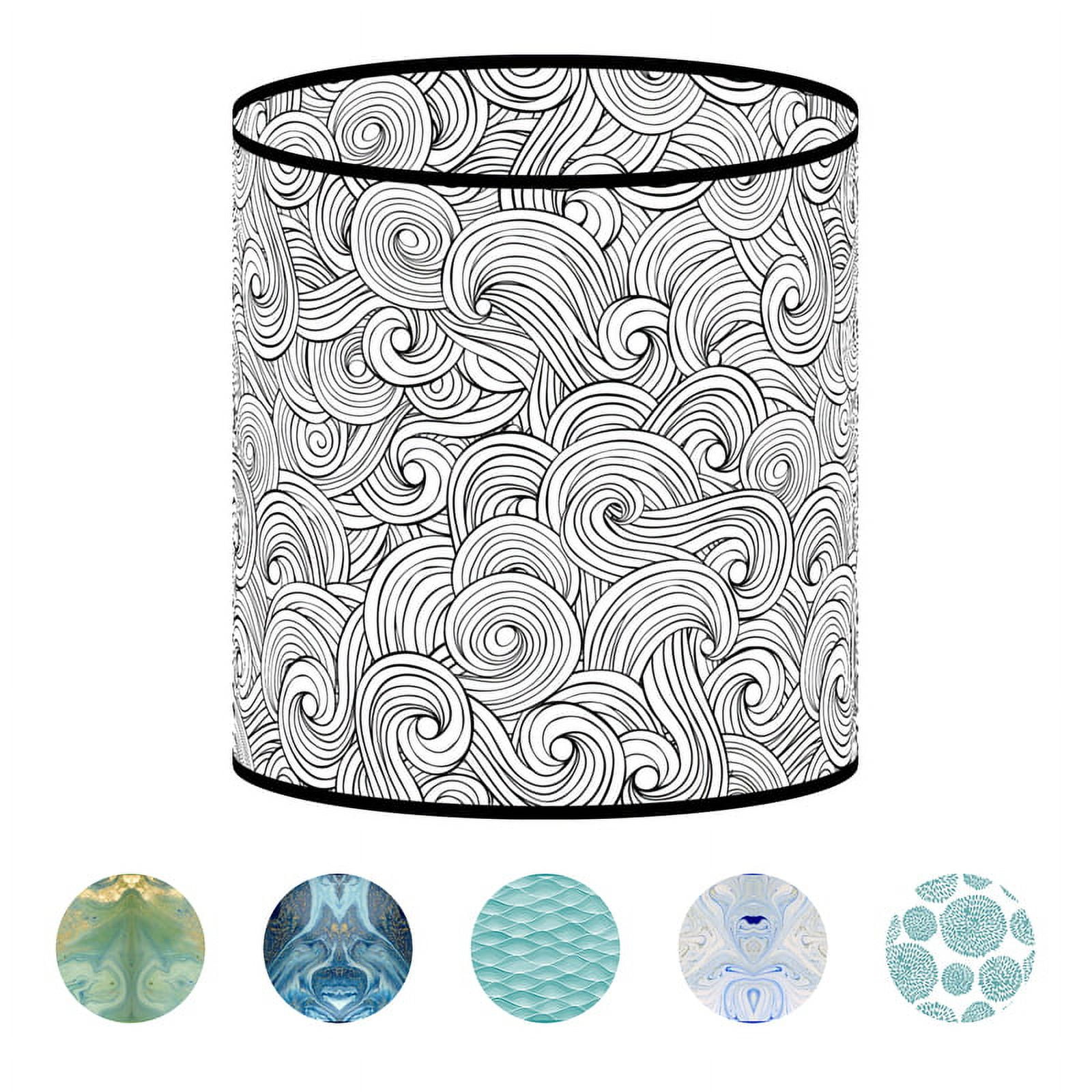 LampPix 10.00" Table Lamp Shade - Deco Layers Custom Printed Canvas ...
