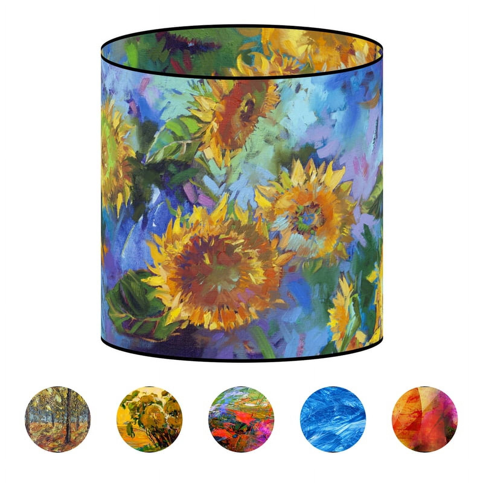 LampPix 10.00" Table Lamp Shade - Sunflower Collage Custom Printed ...