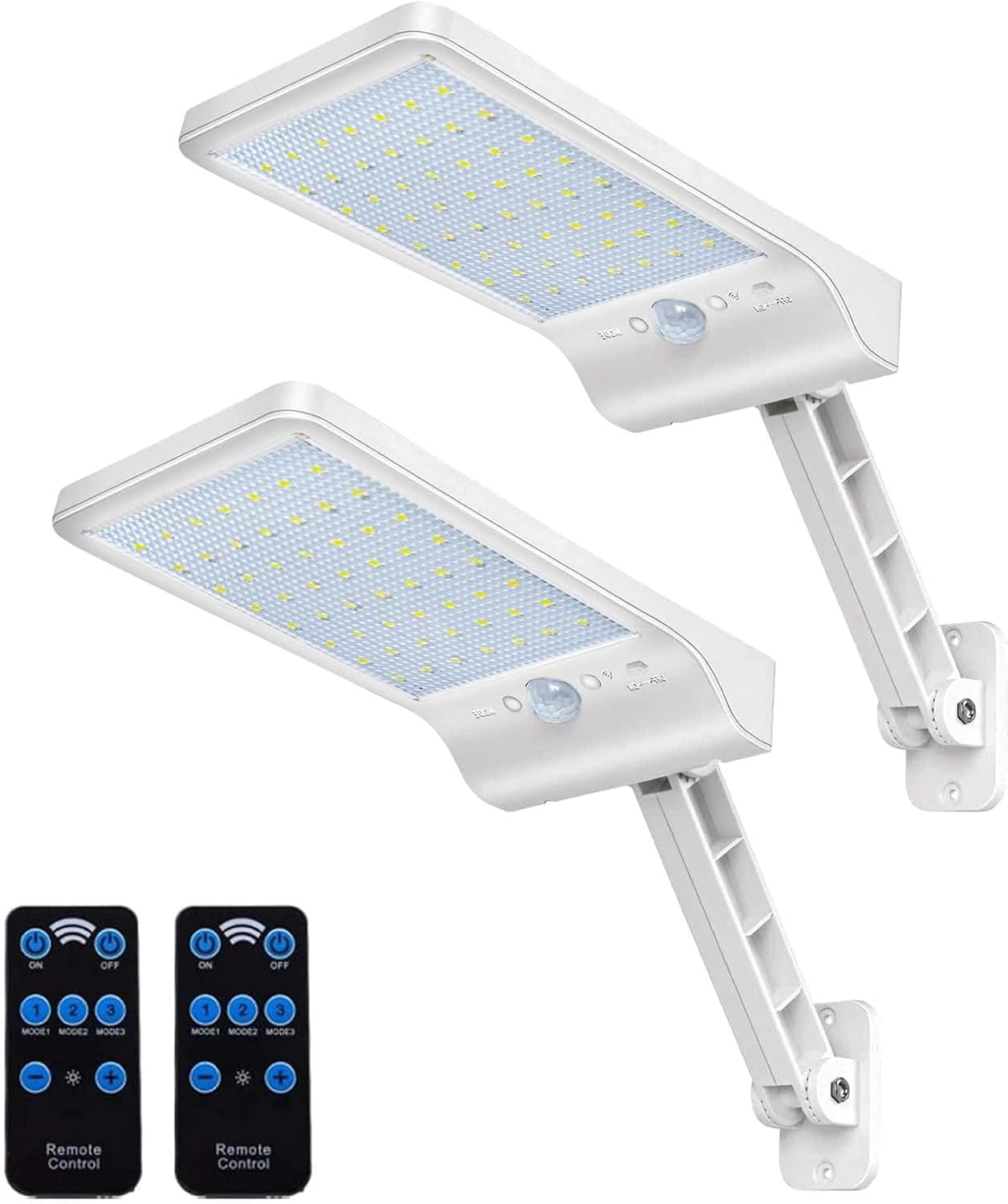 Lampe Solaire Exterieur, 56 Leds Lumiere Solaire Avec Détecteur De Mouvement 3 Modes Réglables ...