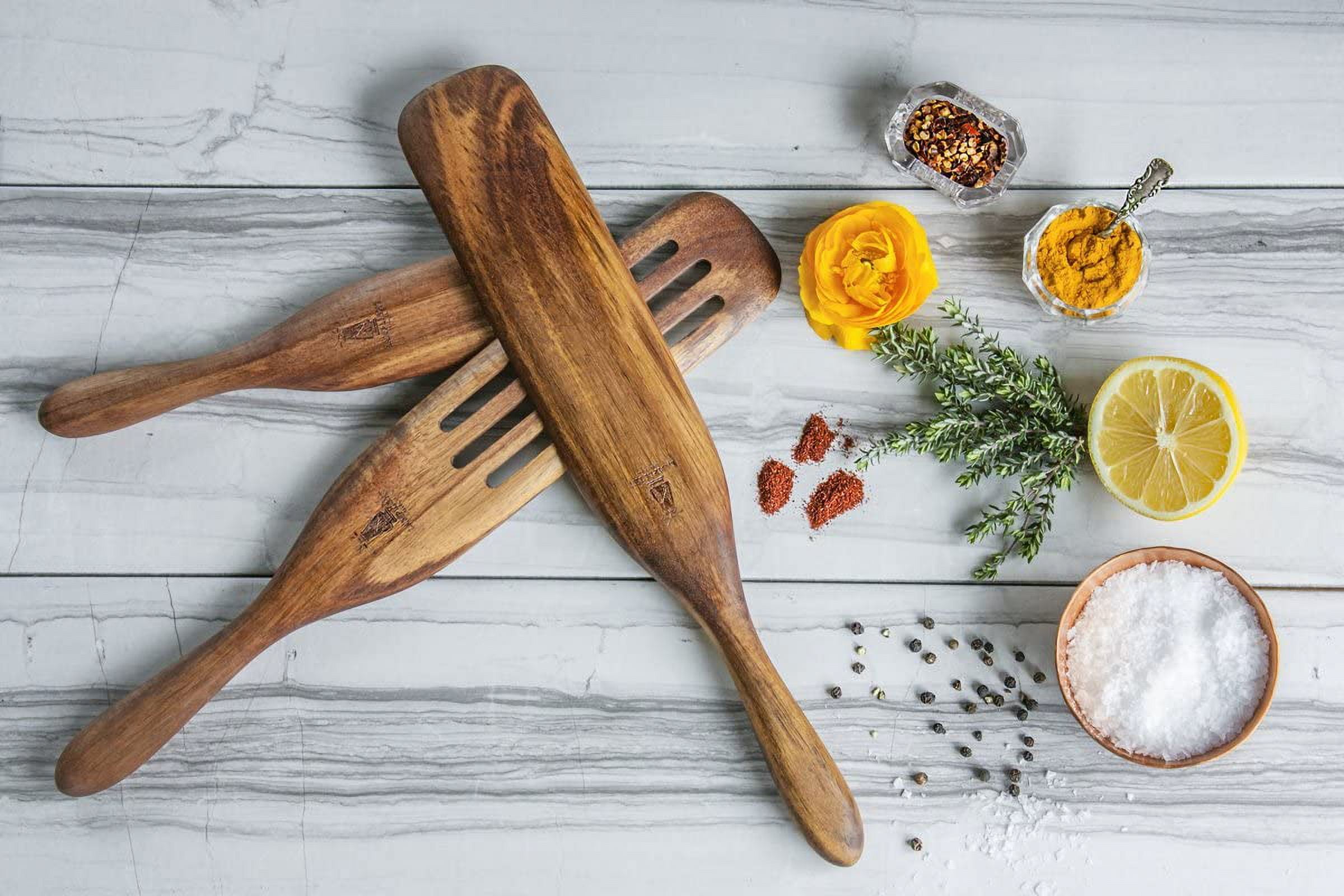 Lamplight Kitchen Acacia Wood Spurtle 3-Piece Set , Better Than A ...