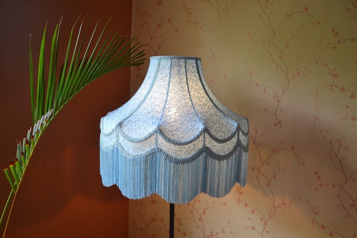 BespokeByNikita Scallop Dome Ice Blue Lace Glass Shade Lamp Shades ...